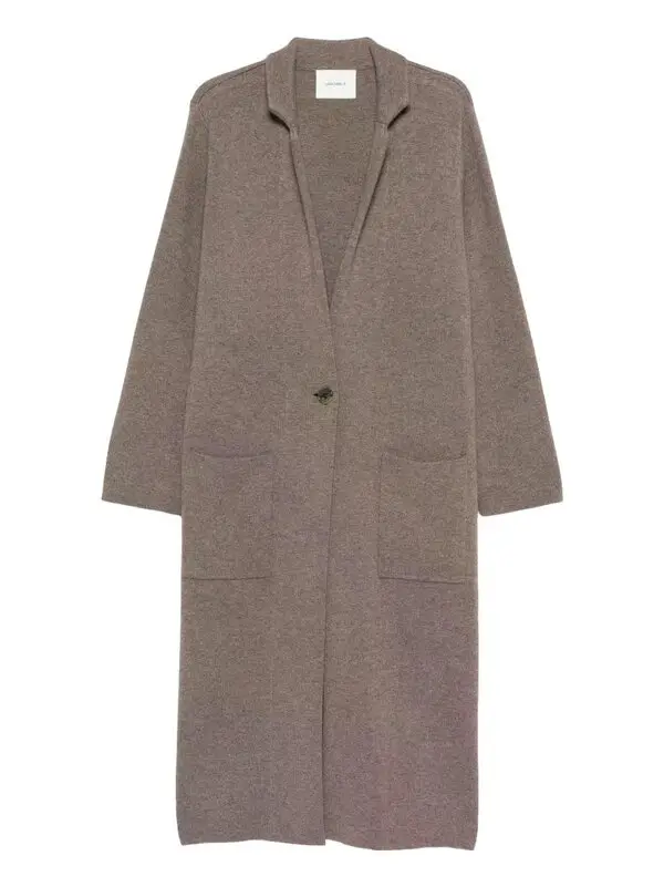 LISA YANG Buttoned Cardicoat - Brown