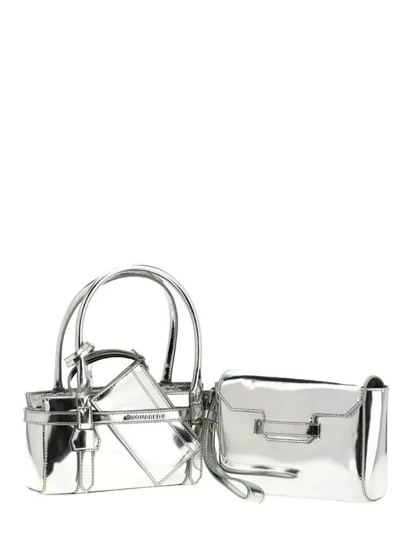 Dsquared2 Mini Twin Tote Bag - Silver