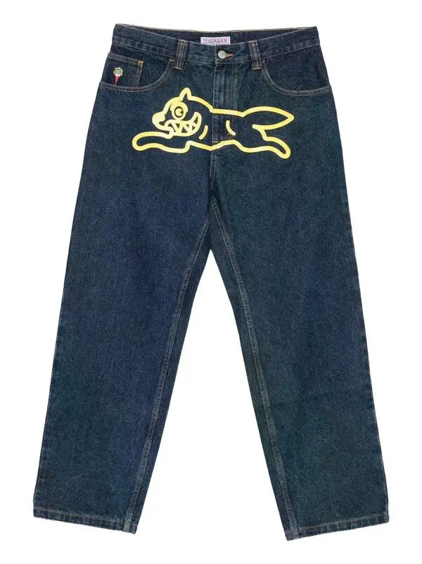 ICECREAM Dog-detail Straight-leg Jeans - Blue