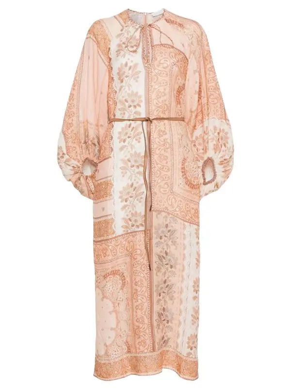 Zimmermann Printed Linen Maxi Dress - Multicolour