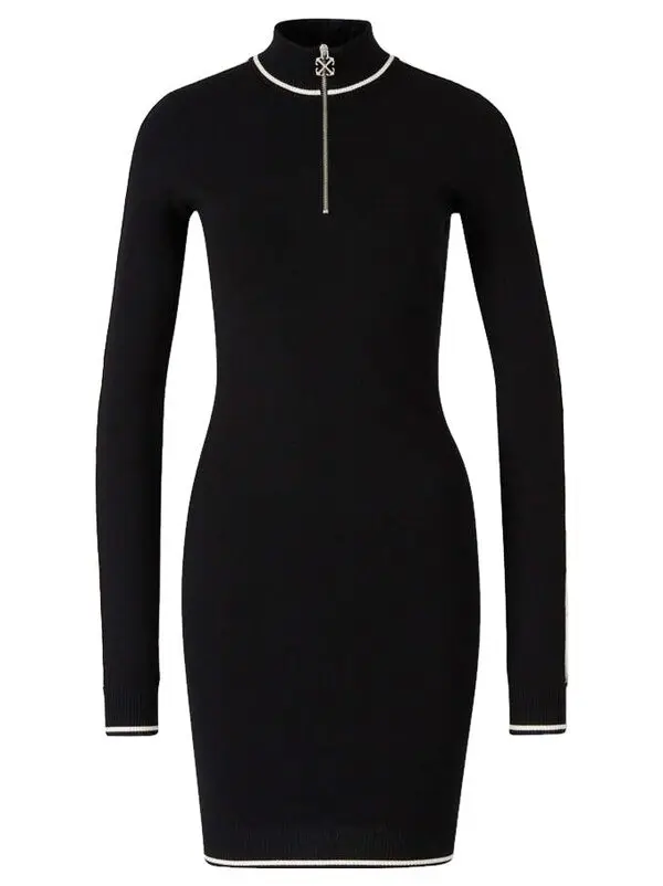 Off-White Mini Knit Dress - Black & White