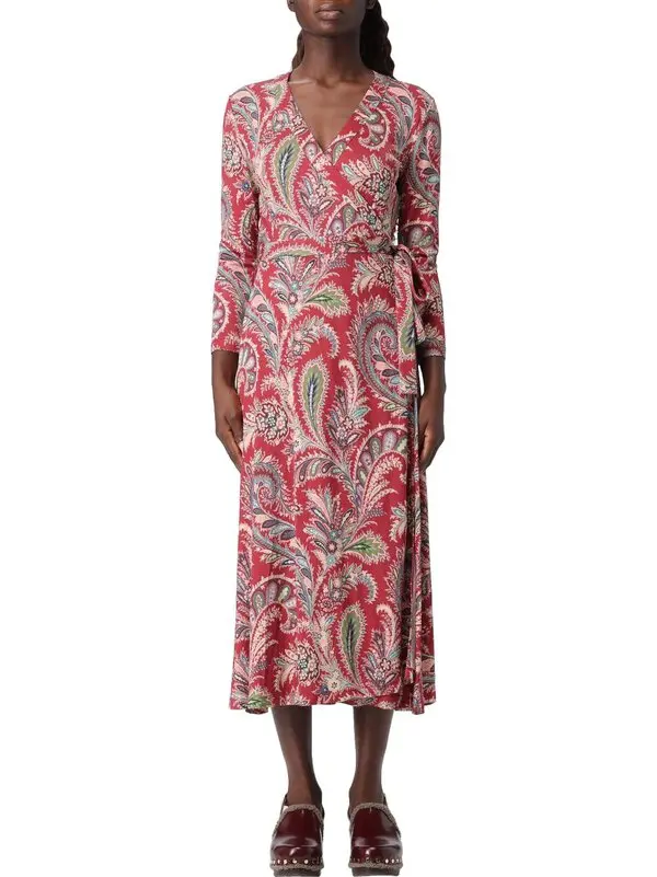 Etro Printed Wrap Dress - Multicolor