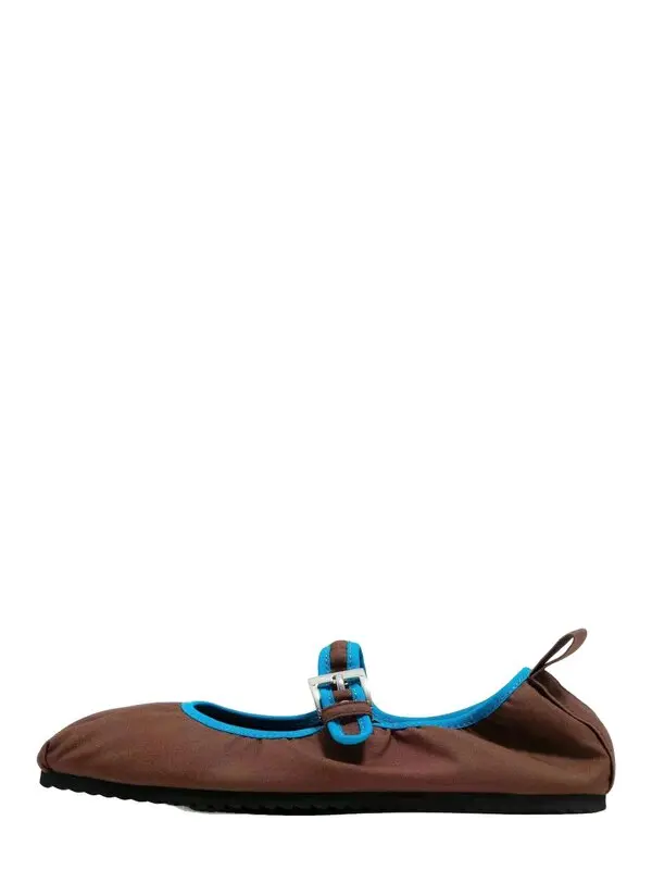 Bimba Y Lola Buckle-strap Ballerina Flats - Brown