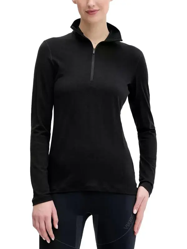 Icebreaker Zip-neck Merino-wool Top - Black