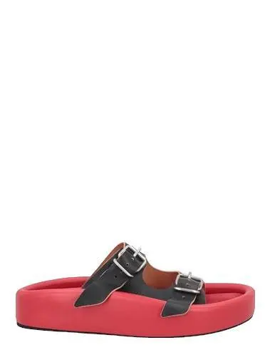 MAISON MARGIELA Leather Wedge Sandals - Black
