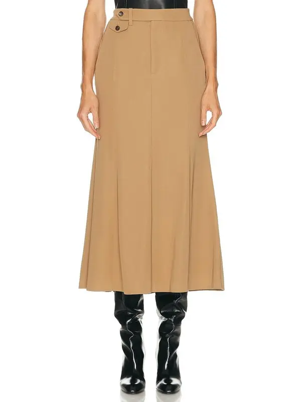 Ralph Lauren Teyanna Midi Skirt - Camel