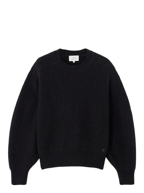 Loulou De Saison Nauru Ribbed Cashmere Sweater - Black