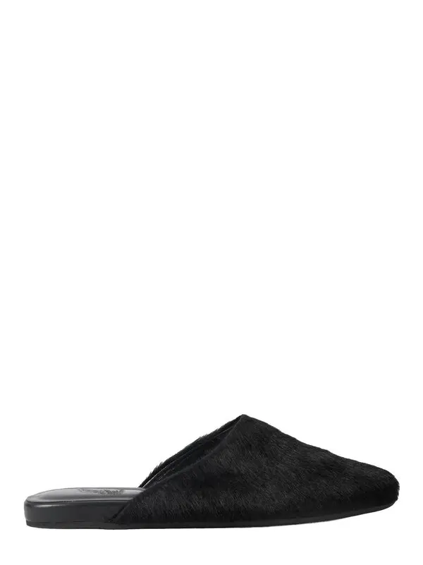 ANCIENT GREEK SANDALS Pony Hair Clogs - Black