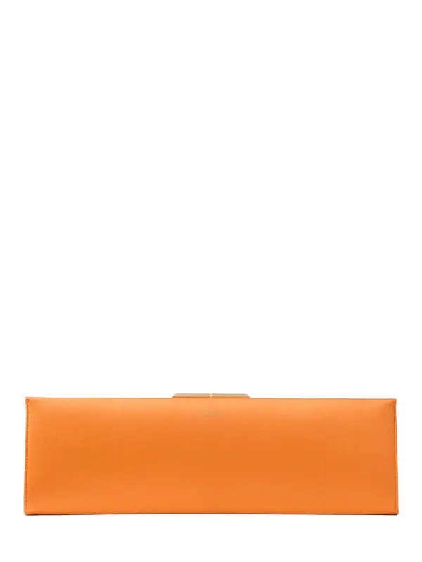 Saint Laurent Satin Clutch - Orange