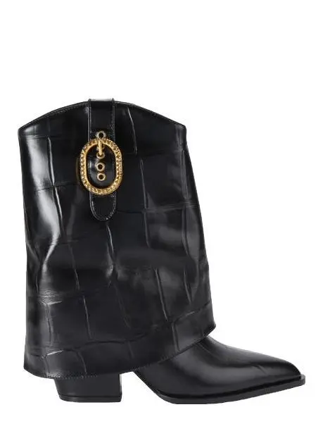 Kurt Geiger Foldover Pointed Toe Bootie - Black
