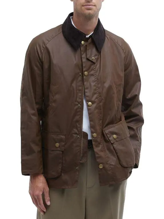 Barbour Ashby Waxed Cotton Jacket - Bark