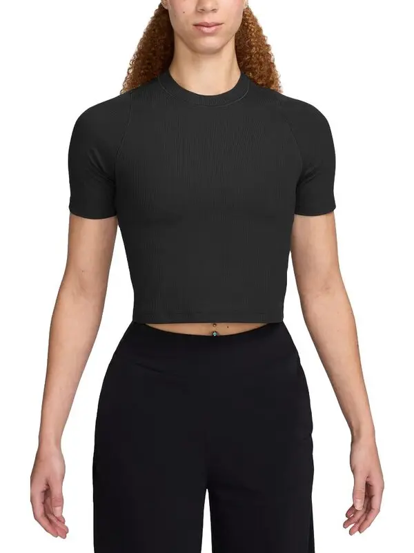 Nike Zenvy Dri-fit Rib T-shirt - 010 Black/pcg6c