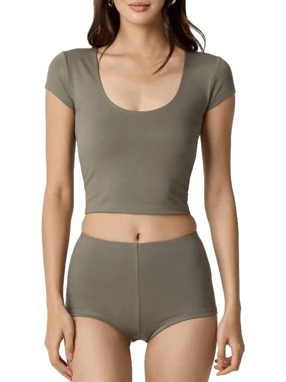 FLORENCE BY MILLS Cropped Top - Dusty Olive