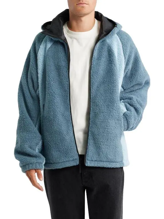 Obey Alta Fleece Hooded Jacket - Blue Multi