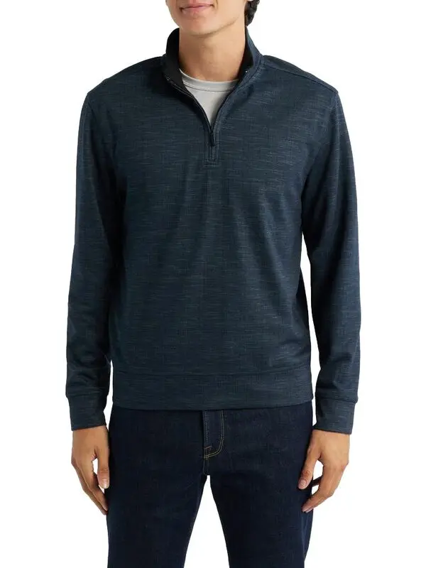 Robert Barakett Nash Quarter Zip Pullover - Olive