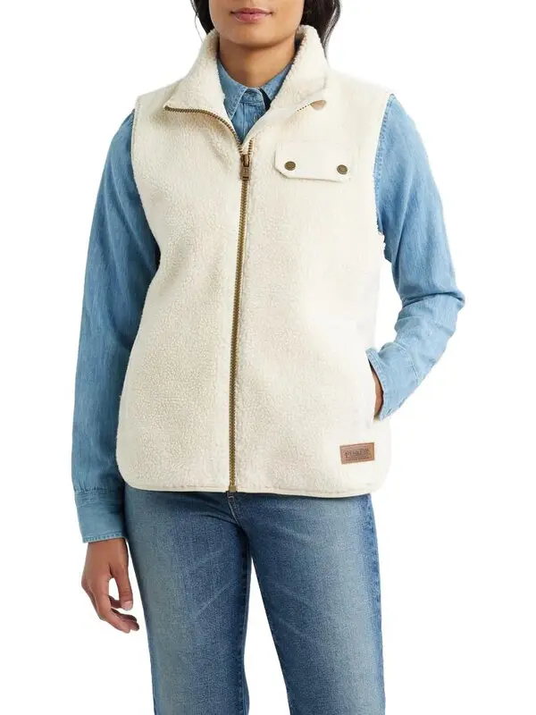 Pendleton Laurel Fleece Vest - Bone