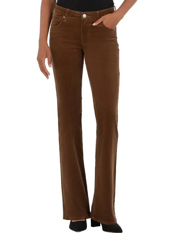 Kut From The Kloth Mid-rise Bootcut Corduroy Pants - Cognac