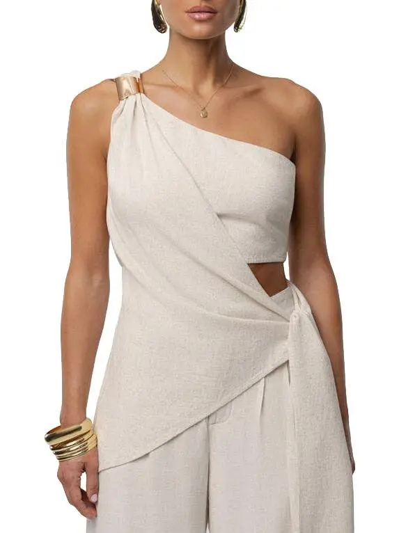 JLUXLABEL One-shoulder Top - Beige