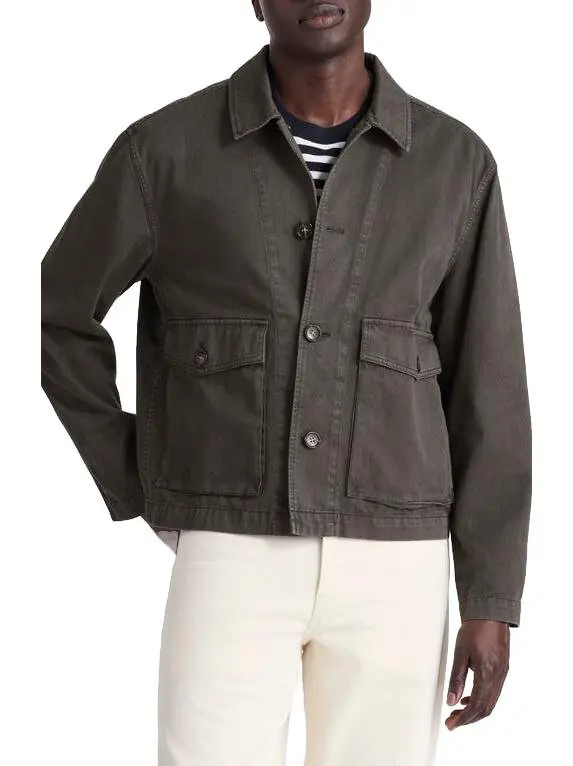 Madewell Patch Pocket Work Jacket - Soft Charcoal