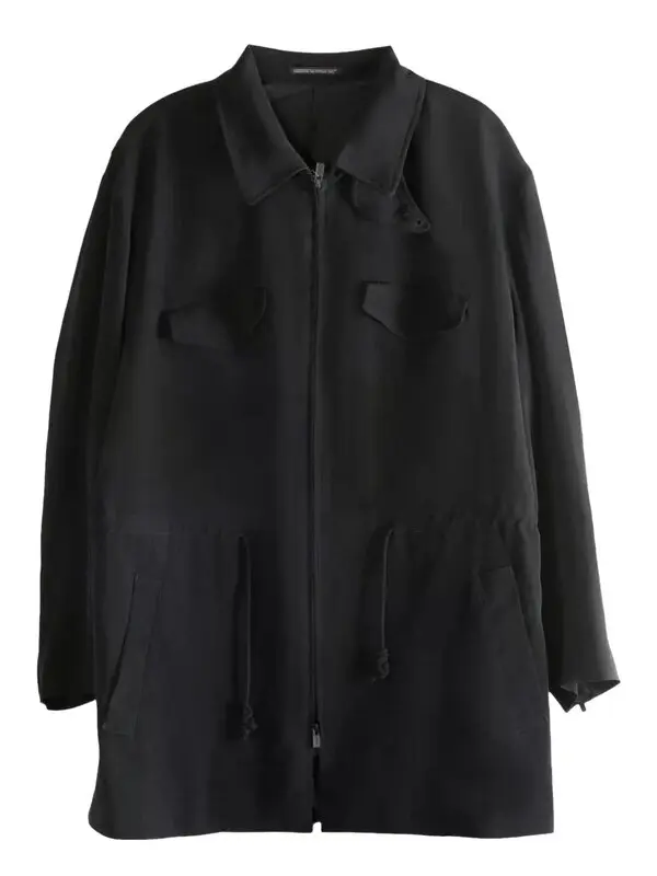 Yohji Yamamoto Zip-fastening Coat - Black