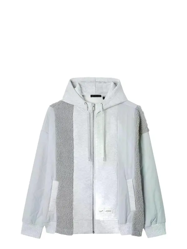 FIVE CM Patchwork Zip-up Hoodie - Grey