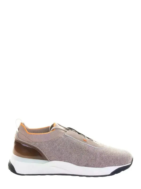 Santoni Knitted Panel Sneakers - Brown