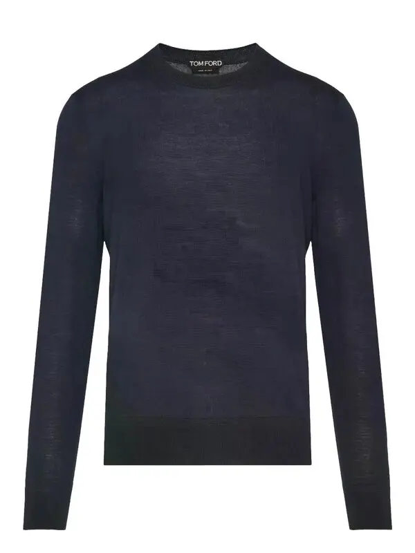 TOM FORD Crew-neck Wool Sweater - Blue
