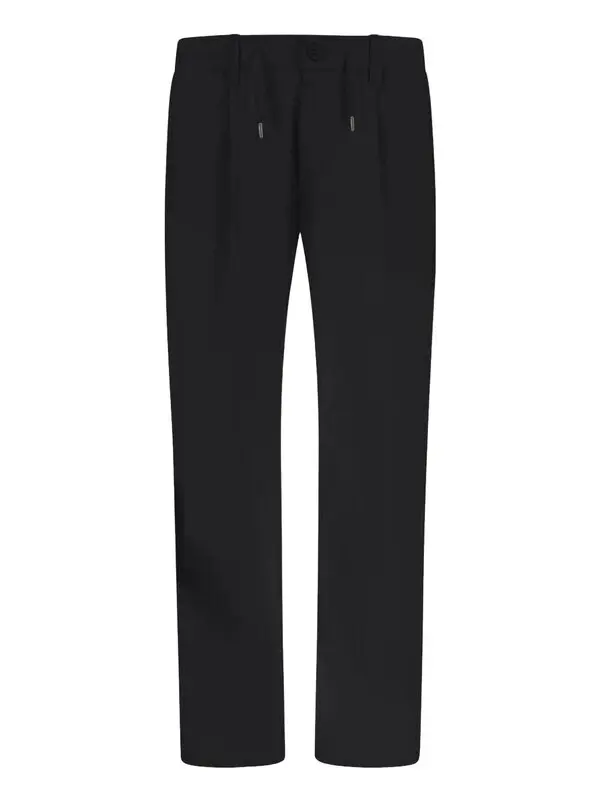 Herno Pleated Straight-leg Trousers - Black