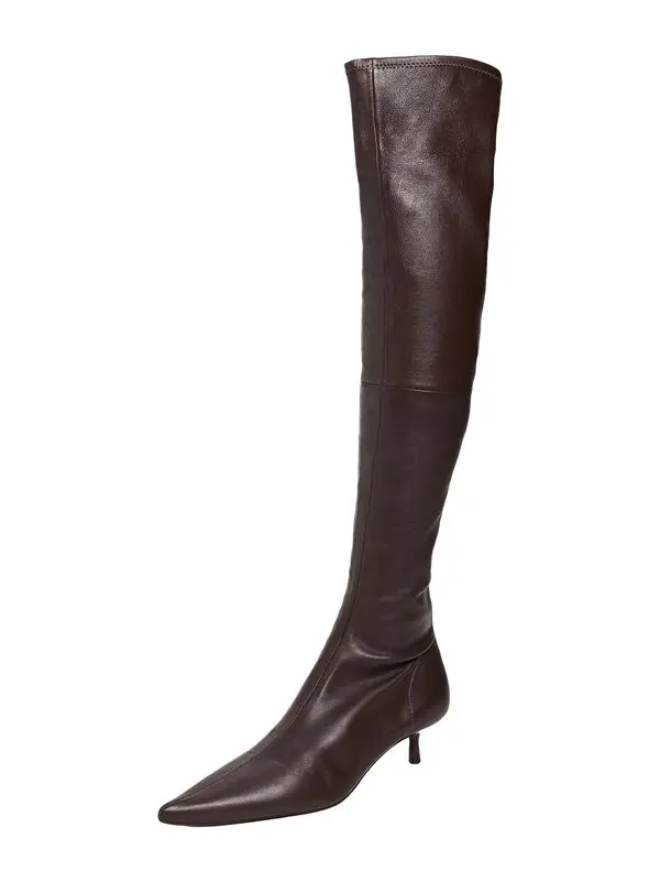 Simkhai Joni Stretch Leather Over-the-knee Boots - Hickory