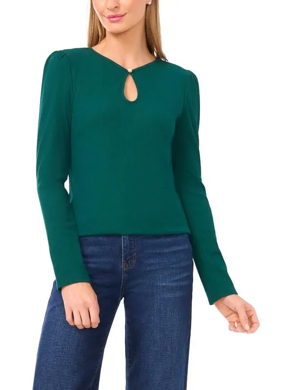 CECE DUPRAZ Keyhole Rib Top - Darkforest