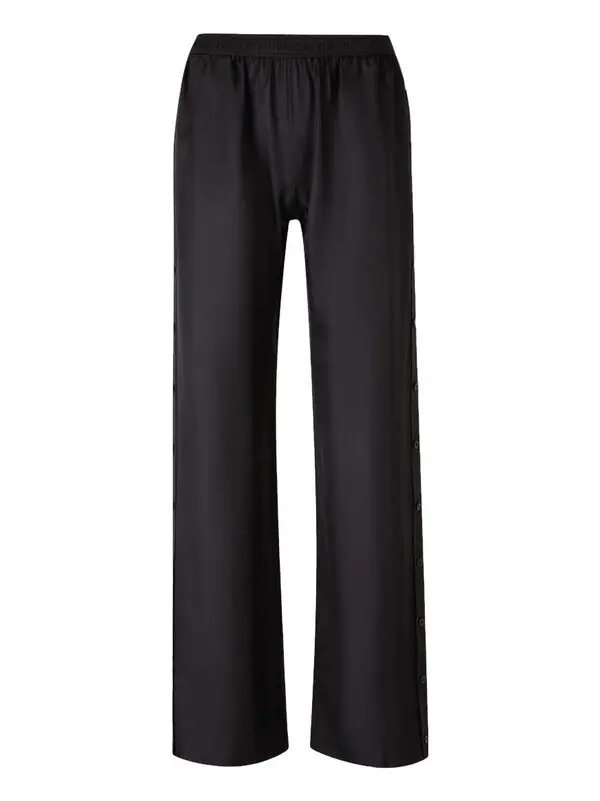 Alexander Wang Silk Straight Leg Pants - Black