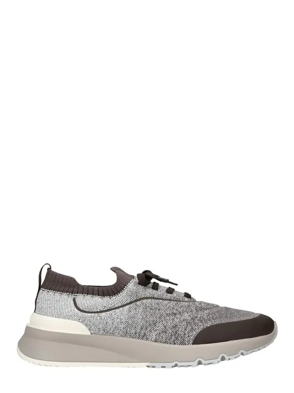 Brunello Cucinelli Knitted Sportiv Sneakers - Brown
