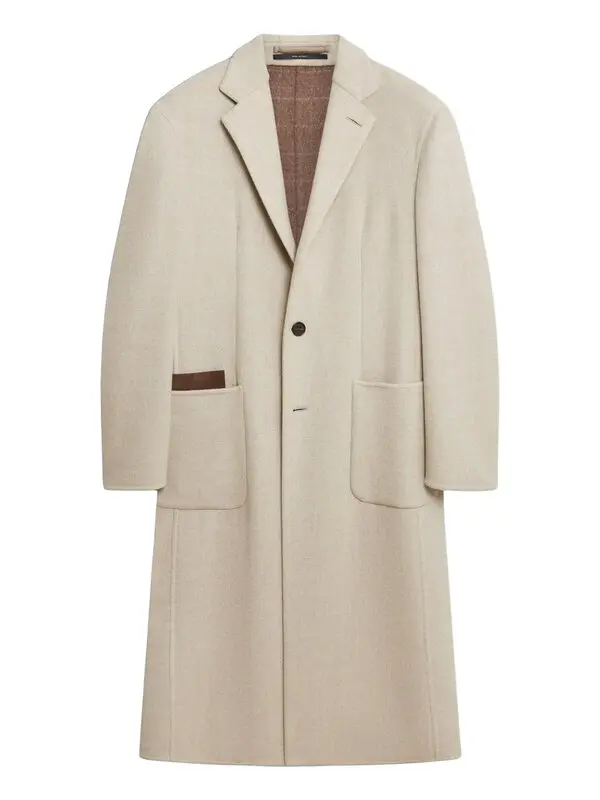 Dunhill Wool-silk Double-face Chesterfield Overcoat - Neutral