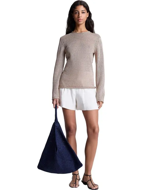 A.L.C. Charles Stretch Linen Short - Buttercream