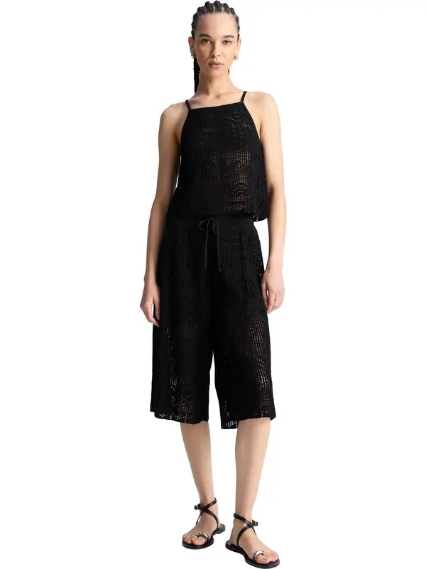 A.L.C. Colby Crochet Knit Short - Black