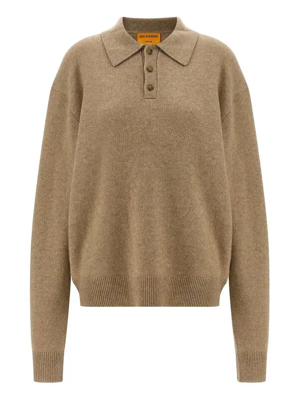 Guest In Residence Allday' Cashmere Polo Shirt - Beige