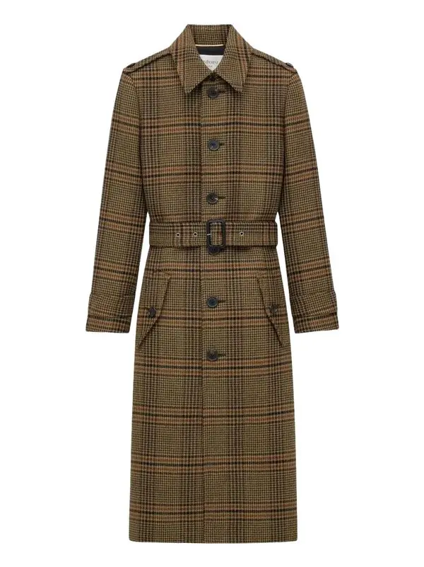 Saint Laurent Prince Of Wales Coat - Multicolor