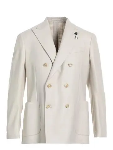 LARDINI Wool And Silk Blazer - Beige