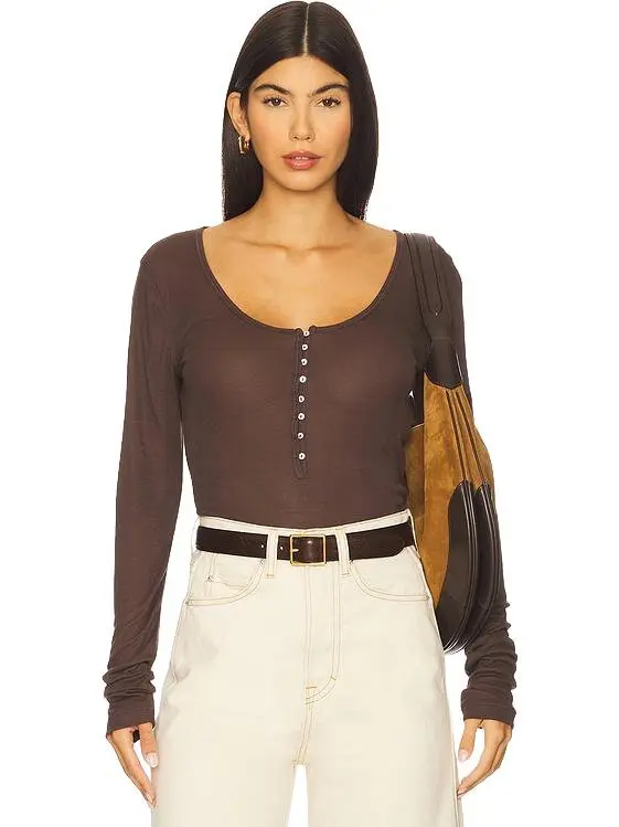 BY MALENE BIRGER Majka Bodysuit - Warm Brown