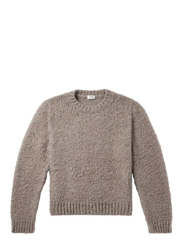Celine Brushed Wool And Yak-blend Sweater - Brown