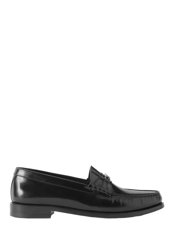 Celine Homme Leather Loafers - Black