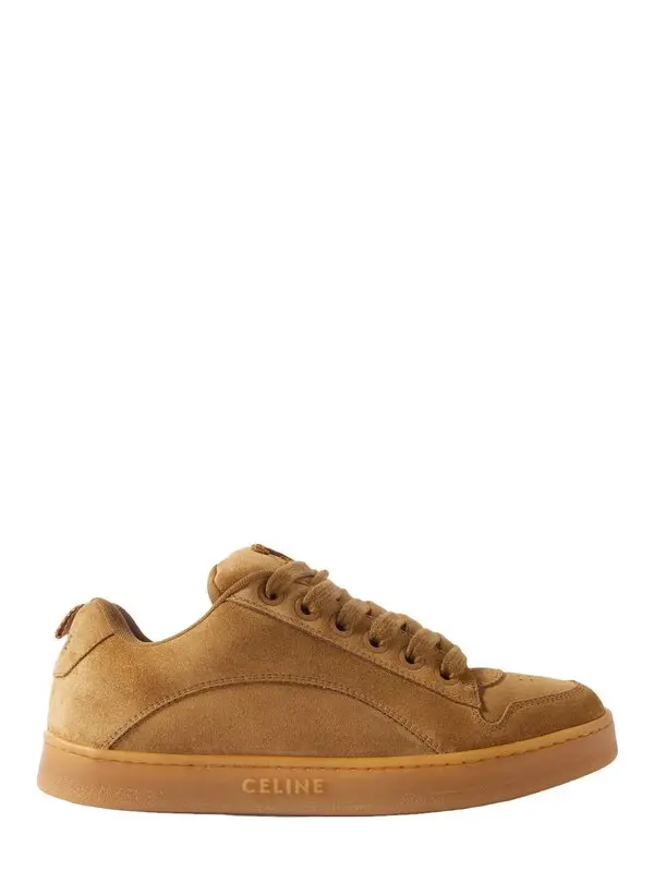Celine Suede And Mesh Sneakers - Brown