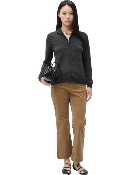 Gobi Cashmere Full-zip Cashmere Cardigan - Charcoal