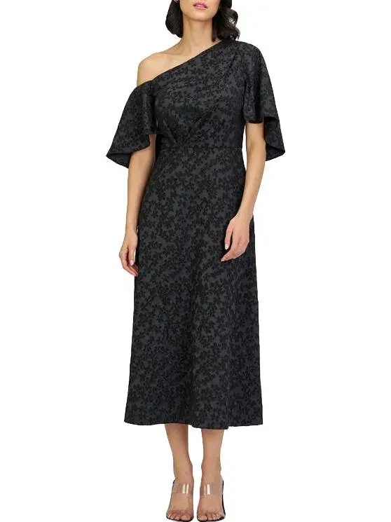 Js Collections Primrose One-shoulder Cocktail Dress - Black