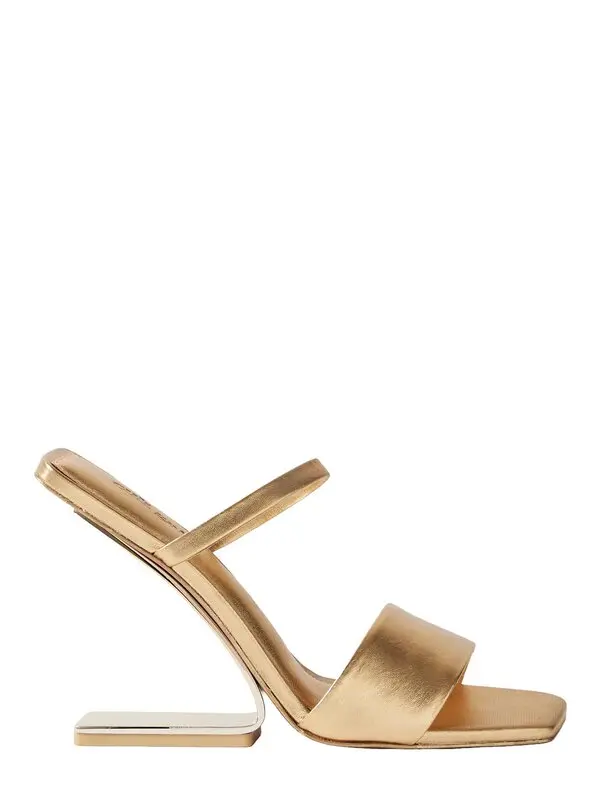 Cult Gaia Rene Leather Mules - Metallic