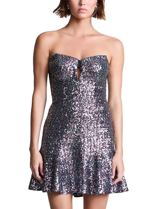 Bcbgmaxazria Sequined Mini Dress - Multicolor