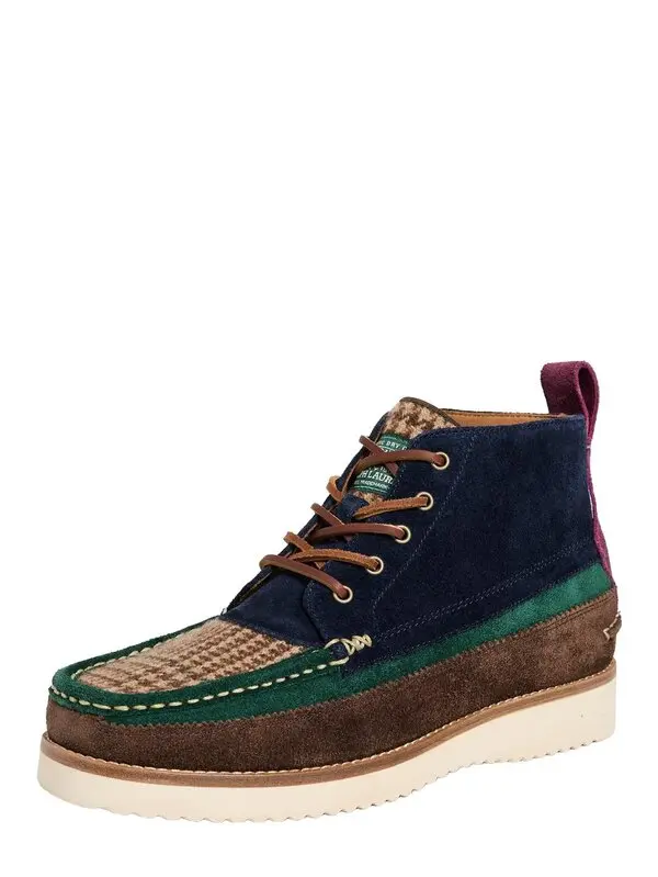 Ralph Lauren Mixed Ranger Work Boots - Tweed Colorblock