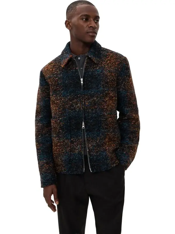 Nn07 Gael Zip Jacket - Blue Multi
