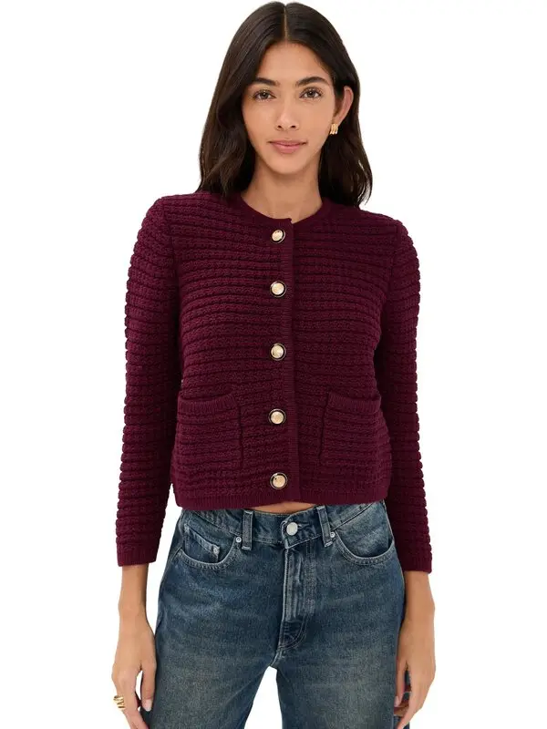 Ba&sh Gaspard Cardigan - Bordeaux