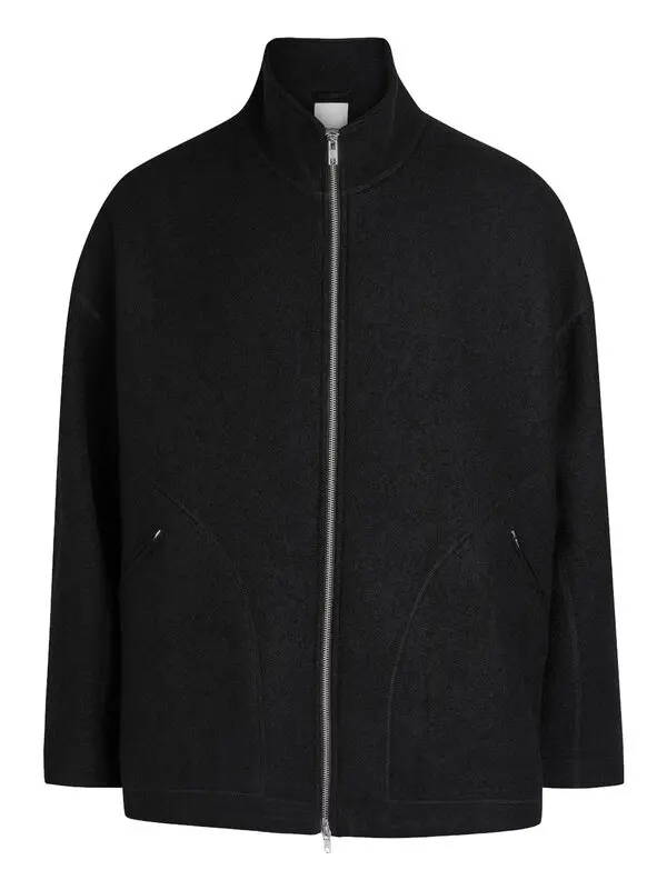 You Must Create Aaron Zip Wool Jacket - Black